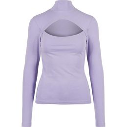 Urban Classics M&auml;dchen Urban Classics Langarmshirt &raquo; Damen Ladies Cut-Out Turtleneck Longsleeve&laquo; 1 Stk. 5XL