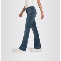 MAC Damen MAC Bootcut-Jeans &raquo;Dream-Boot&laquo; Gerade geschnitten mit leicht ausgestelltem Bein blau 34, L&auml;nge 32