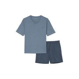 Marc O'Polo Marc O'polo Damen Marc O'Polo Shorty &raquo;Mix & Match Cotton&laquo; 2 tlg. mit unifarbenem Shirt und gemusterter Shorts S