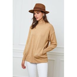 Jos&eacute;fine Rollkragenpullover "Elona" in Beige - 75% | Gr&ouml;&szlig;e L | Damen-pullover-cardigans