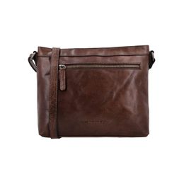 HIDE & STITCHES Leder-Umh&auml;ngetasche "Westland" in Dunkelbraun - (B)28,5 x (H)22,5 x (T)8 cm - 56% | Damen-taschen