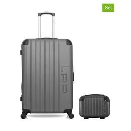 Les P'tites Bombes Les P ́tites Bombes 2tlg. Set: Hardcase-Trolley und Beautycase "Hambourg" in Anthrazit - 69% | Damen-koffer-reisegepaeck