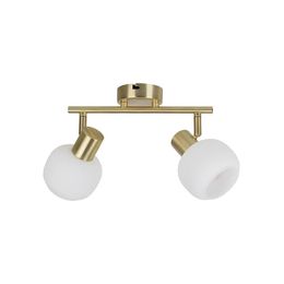 N&auml;ve n&auml;ve LED-Deckenleuchte "Learta" in Gold/ Wei&szlig; - (B)25 cm - 56% | Haengeleuchten-deckenleuchten
