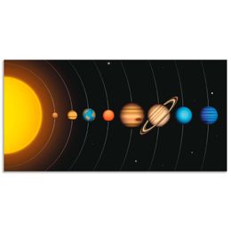 Artland Wandbild &raquo;Vector Sonnensystem mit Planeten&laquo; Sonnensystem 1 Stk. tlg. als Alubild, Leinwandbild, Poster in verschied. Gr&ouml;&szlig;en bunt