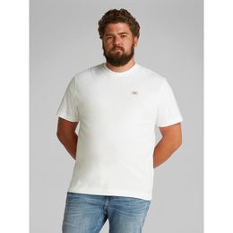 Calvin Klein Jeans Plus Herren T-Shirt &raquo;PLUS WOVEN LABEL REGULAR TEE&laquo; in gro&szlig;en Gr&ouml;&szlig;en, mit kleinem Logo-Patch wei&szlig; 5XL (62)
