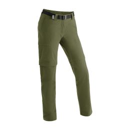 Maier Sports Damen Funktionshose &raquo;Inara slim zip&laquo; Damen Wanderhose, zipp-off Outdoor-Hose, 4 Taschen, Slim Fit gr&uuml;n 48, Normalgr&ouml;&szlig;en