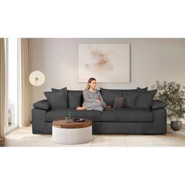 Home Affaire Big-Sofa &raquo;Soft&Cosy XL, B: 246 cm - OTTO. Verl&auml;ssliche Qualit&auml;t.&laquo; Mega-Sofa, Cord oder Chenille-Struktur, mit Federkern & 4 Zierkissen 