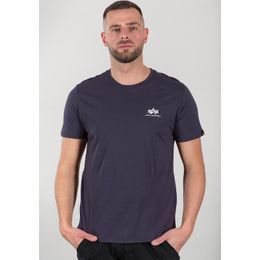Alpha Industries Herren Rundhalsshirt &raquo;BASIC T SMALL LOGO&laquo; Baumwolle, regular fit grau S