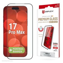Displex Displayschutzglas &raquo;Premium Glass Screen Protector Full Cover&laquo; f&uuml;r Apple iPhone 17 Pro Max Displayschutzfolie, Schutzfolie, Bildschirmschutz, kratz- & 