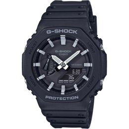 Casio G-Shock Herren Casio G-SHOCK Chronograph Quarzuhr,Armbanduhr,Herrenuhr, digital,bis 20bar wasserd. Resinarmband schwarz