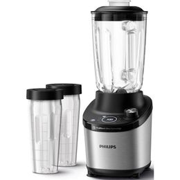 Philips Standmixer &raquo;HR3760/10 7000 Series, mit ProBlend Ultra-Technologie,&laquo; 1500 W 2L-Glasbeh&auml;lter und Schnellauswahlprogrammen; Metallic/Schwarz silber 