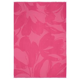 Biederlack Plaid &raquo;Plaid Florascence&laquo; sommerliches Plaid mit Fransen Baumwolle, Viskose