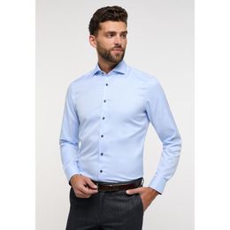 Eterna Herren Langarmhemd &raquo;SLIM FIT&laquo; NON IRON (b&uuml;gelfrei) blau 39, Normalgr&ouml;&szlig;en