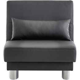 Home Affaire Schlafsofa &raquo;Gina&laquo; mit einem Handgriff vom Sofa zum Bett schwarz 100% PU