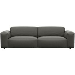 FLEXLUX 3-Sitzer &raquo;Lucera Sofa, super bequem durch hochwertigen Sitzaufbau mit Kaltschaum&laquo; modern & anschmiegsam, Designsofa grau 100% Echteder