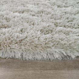 Paco Home Hochflor-Teppich &raquo;Akumal 930&laquo; rechteckig 60 mm H&ouml;he Shaggy, besonders weich durch Softgarn, Uni-Farben grau Polyester