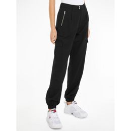 Tommy Jeans Damen Cargohose &raquo;TJW STRETCH MR CARGO PANT&laquo; im modischem Cargo-Form schwarz 25, L&auml;nge 34