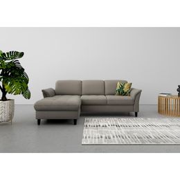 Sit & More sit&more Ecksofa &raquo;Maggiore L-Form&laquo; wahlweise mit Kopfteilverstellung, Bettfunktion und Bettkasten braun 95% Polyester, 5% Polyamid