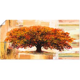 Artland Wandbild &raquo;Herbstbaum auf abstraktem Hintergrund&laquo; B&auml;ume 1 Stk. tlg. als Leinwandbild, Poster in verschied. Gr&ouml;&szlig;en braun