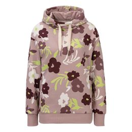 Ragwear Damen Kapuzensweatshirt &raquo;YODIS PRINT&laquo;, floraler Allover Print rosa S (36)