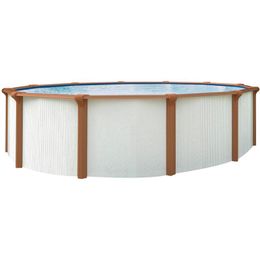 KWAD Rundpool &raquo;Green line Evolution&laquo; 3,6x1,32 white- wood Folie in blau, sand oder grau erh&auml;ltlich wei&szlig;