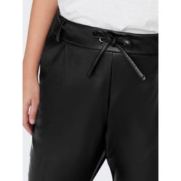 Only Carmakoma Damen Only CARMAKOMA Lederimitathose &raquo;CARGOLDTRASH LIFE EASY COATED PANT PNT&laquo; schwarz 48, L&auml;nge 32