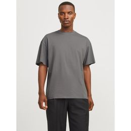 Jack & Jones Jack & Jones Damen Oversize-Shirt &raquo;JJEBRADLEY Oversize T-Shirt mit klassischem Rundhalsausschnitt&laquo; mit gek&auml;mmten Jersey grau S