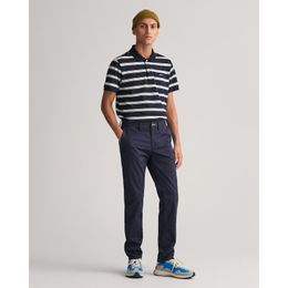 Gant Herren Chinohose &raquo;SLIM TWILL CHINOS&laquo; mit gef&uuml;tterten Seitentaschen blau 38, L&auml;nge 30