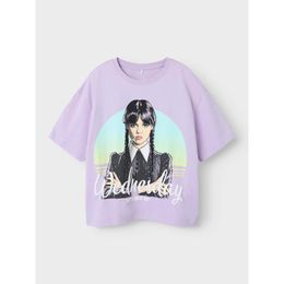 name it M&auml;dchen T-Shirt &raquo;NKFDYP WEDNESDAY SS RLX TOP BOX NOOS SKY&laquo; lila 122 (128)