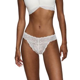 Triumph Damen Brasilslip &raquo;Lift Smart&laquo; mit Stretch-Spitze, hoher Beinausschnitt, Microfaser wei&szlig; XL
