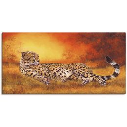 Artland Wandbild &raquo;Gepard&laquo; Geparden Bilder 1 Stk. tlg. als Alubild, Leinwandbild in verschied. Gr&ouml;&szlig;en orange