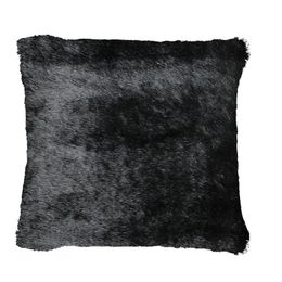G&ouml;zze Fellkissen &raquo;Nerz&laquo; im Fell-Look, Kissenh&uuml;le mit F&uuml;llung, 1 St&uuml;ck, 50 cm x 50 cm schwarz Mischgewebe