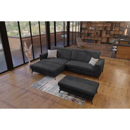 Sit & More sit&more Ecksofa &raquo;Bolero L-Form&laquo; grau 95%Polyester 5%Polyamid