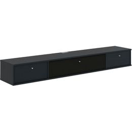 TV-Board &raquo;Mistral Fernsehschrank, Medienm&ouml;bel, H&auml;ngend&laquo; mit Klappe mit Akustikstoff, Kabeldurchf&uuml;hrung, Lowboard, B: 177 cm schwarz