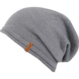 Chillouts Herren Chillouts Beanie &raquo;Leicester Hat&laquo; Feinstrick, aus Merinowolle mit weicher Haptik grau