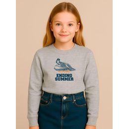 WOOOP Sweatshirt "Never ending summer" in Grau - 59% | Gr&ouml;&szlig;e 152 | Kinder-sweatshirts-jacken