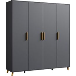 Rauch Dreht&uuml;renschrank &raquo;Kleiderschrank Schrank Garderobe SHINJO Breiten 93/140/187 cm&laquo; in 3 verschiedenen Ausstattungen BASIC/CLASSIC/PREMIUM, Griffe 
