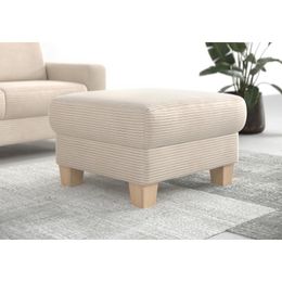 Home Affaire Polsterhocker &raquo;Summer&laquo; inkl. Stauraum, Cord-Bezug beige 100% Polyester
