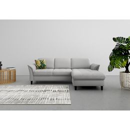 Sit & More sit&more Ecksofa &raquo;Maggiore L-Form&laquo; wahlweise mit Kopfteilverstellung, Bettfunktion und Bettkasten grau 95% Polyester, 5% Polyamid
