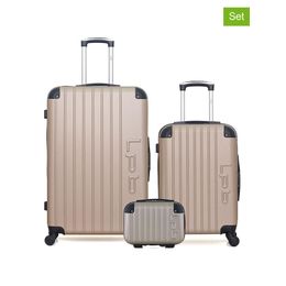 Les P'tites Bombes Les P ́tites Bombes 3tlg. Set: Hardcase-Trolleys und Beautycase "Hmabourg" in Beige - 73% | Damen-koffer-reisegepaeck