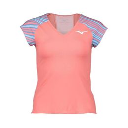Mizuno Funktionsshirt in Rosa/ Hellblau - 64% | Gr&ouml;&szlig;e M | Damen-outdoor-tops-shirts