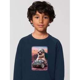 WOOOP Sweatshirt "Sloth On Racing Car" in Dunkelblau - 59% | Gr&ouml;&szlig;e 128 | Kinder-sweatshirts-jacken