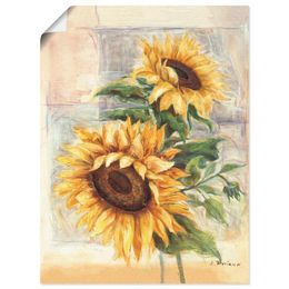 Artland Wandbild &raquo;Sonnenblumen II&laquo; Blumen 1 Stk. tlg. als Alubild, Leinwandbild, Poster in verschied. Gr&ouml;&szlig;en gelb