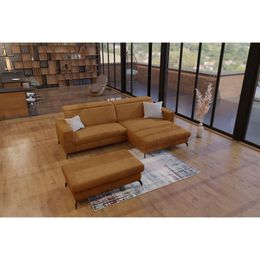 Sit & More sit&more Ecksofa &raquo;Bolero L-Form&laquo; gelb 100% Polyester