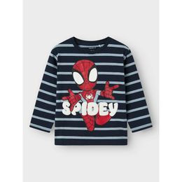 name it Jungen Langarmshirt &raquo;NMMJOSUE SPIDER NREG SS TOP MAR&laquo; blau 92