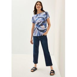 Cecil Shirt in Blau/ Grau - 52% | Gr&ouml;&szlig;e M | Damen-tops