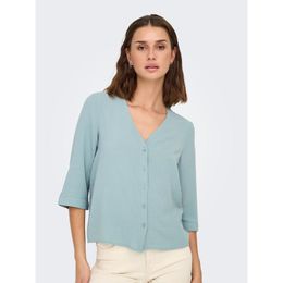 Jacqueline de Yong Jdy Damen JDY Shirtbluse &raquo;JDYLION CAPOTE 3/4 SHIRT WVN NOOS&laquo; blau 36