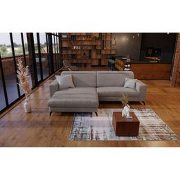 Sit & More sit&more Ecksofa &raquo;Bolero L-Form&laquo; grau 100% Polyester