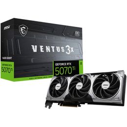 MSI Grafikkarte &raquo;GeForce RTX 5070 Ti 16G VENTUS 3X OC&laquo; 16 GB GDDR7 schwarz Externe Stromversorgung: 1&times; 16-Pin PCIe