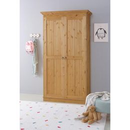OTTO home Kleiderschrank &raquo;Indra&laquo; 3 Breiten: 100/145/233 cm H/T ca.187/54 cm, aus massiver Kiefer, mit Spiegel bei der 3- und 5trg.Variante beige 